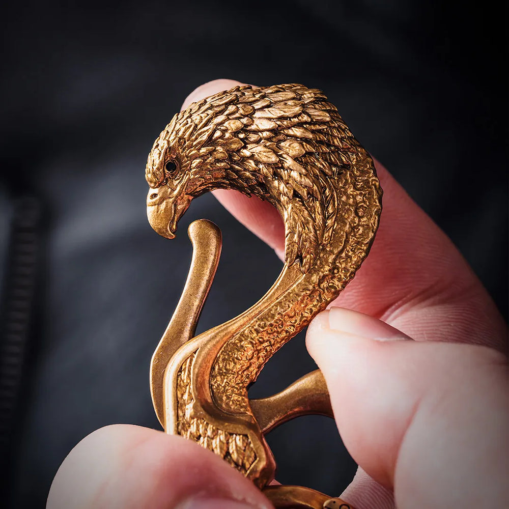 Gold Vermeil Bald Eagle Keychain with Key Ring For Mens Gift – COPPERTIST.WU