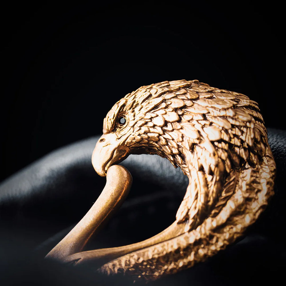 Gold Vermeil Bald Eagle Keychain with Key Ring For Mens Gift – COPPERTIST.WU