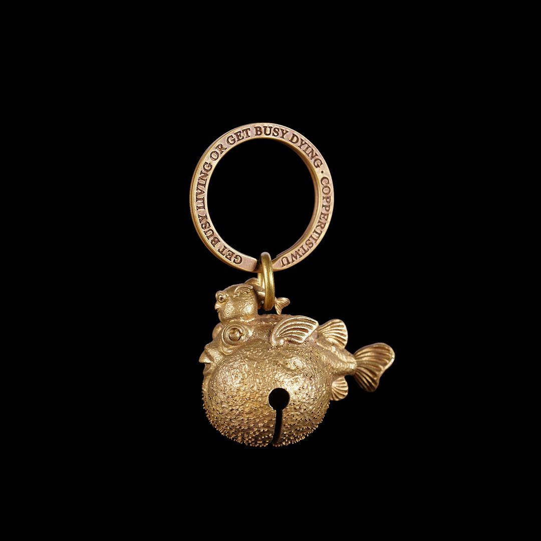 Customized Gold Vermeil Puffer Fish Biker Bell – COPPERTIST.WU