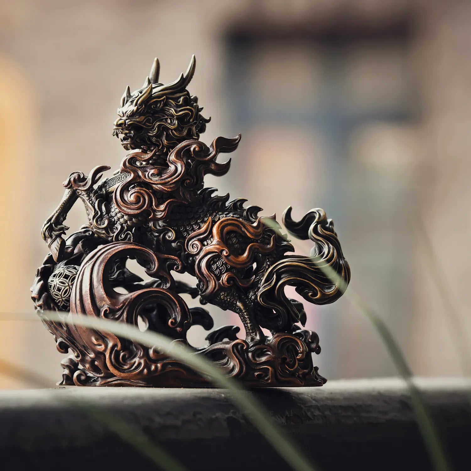 Brass Kirin Statue brings auspiciousness, blessings, and wards off evil ...
