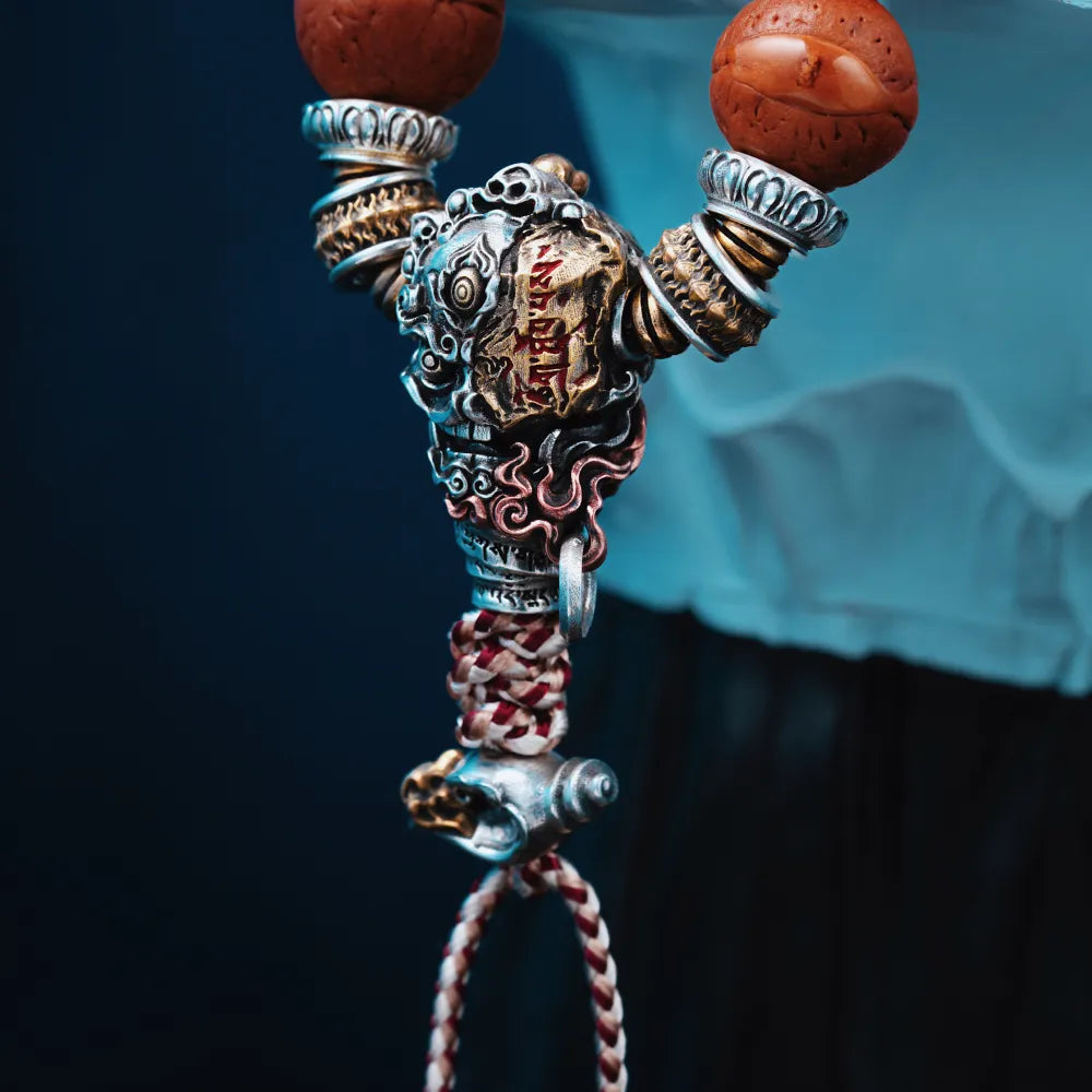 Citipati Three-Way Bead Buddhist Citipati Bead with Flame MotifBead ...