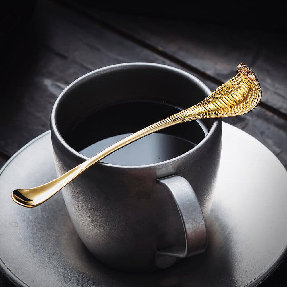 Unique Cobra Coffee Spoon Stirring spoon | 14K Gold – COPPERTIST.WU