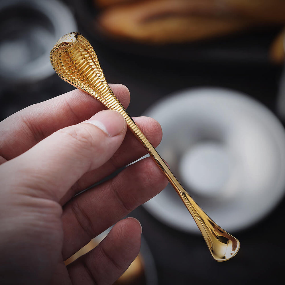 Unique Cobra Coffee Spoon Stirring spoon | Gold Vermeil – COPPERTIST.WU