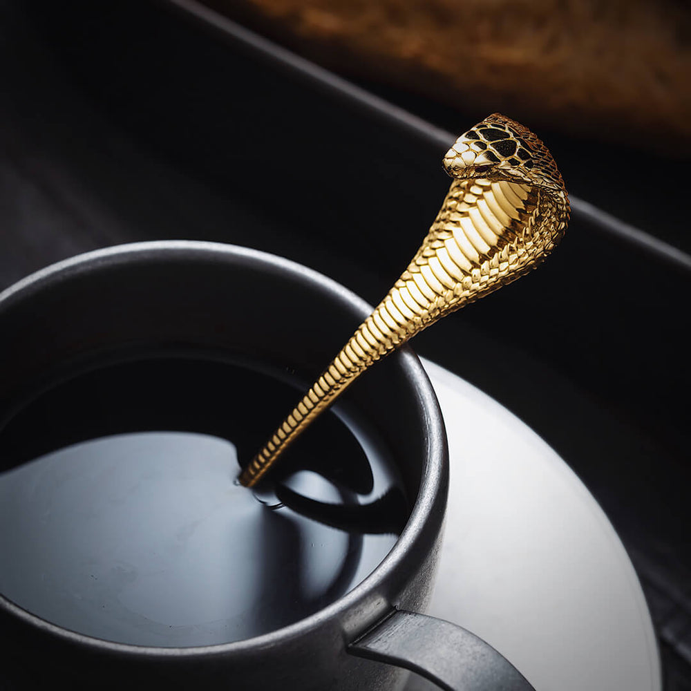 Unique Cobra Coffee Spoon Stirring spoon | 14K Gold – COPPERTIST.WU