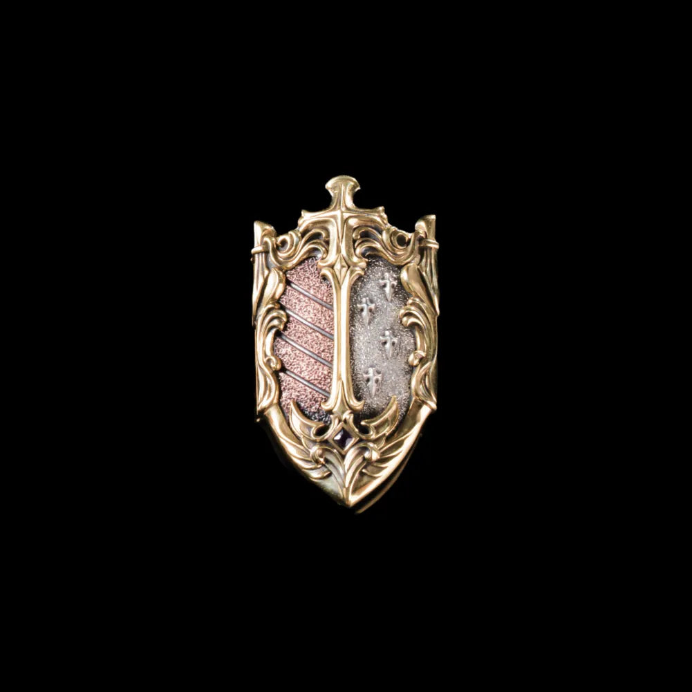 Handcrafted Ancient Large Shield | Crusader Knight Shield with Red Gem ...
