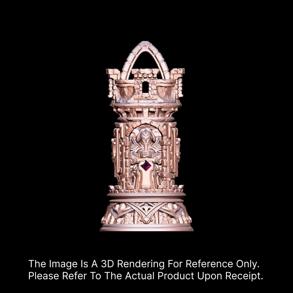 Turning Keep Pendant | Steampunk Knight Pendant With Rotating Base V8 ...