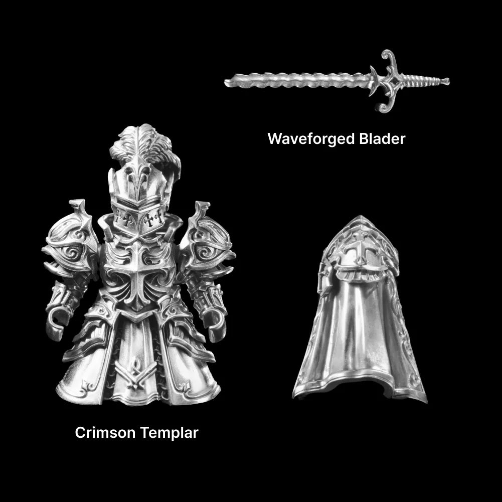 Crimson Templar-Handcrafted Crusader Knight Toy with Accessories V3 ...