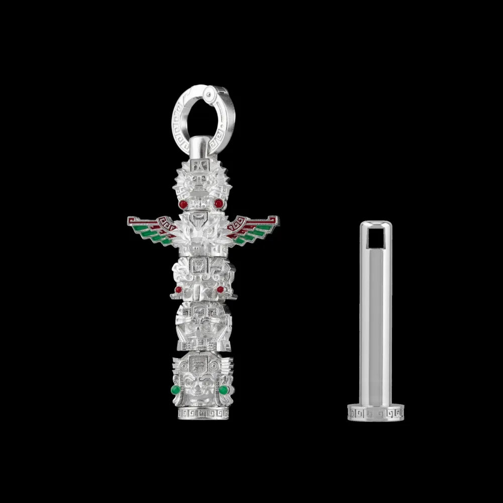 Handcrafted Mayan Totem Pendant Necklace - Unique Cultural Jewelry ...