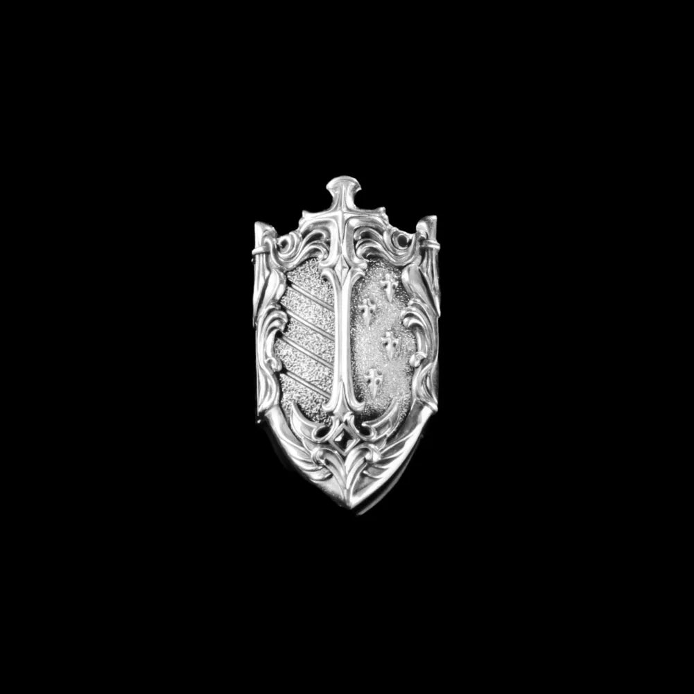 Handcrafted Ancient Large Shield | Crusader Knight Shield with Red Gem ...