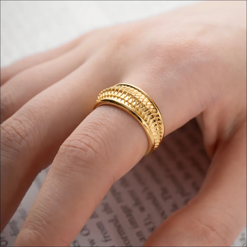 14K Gold Snake Scale Ring | Circle Tapered Ring – COPPERTIST.WU