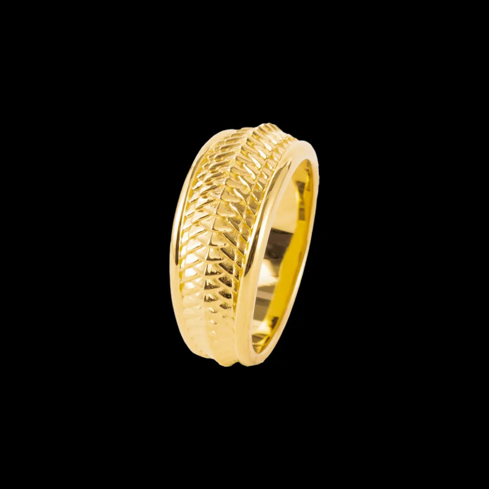 18K Gold Snake Scale Ring | Circle Tapered Ring – COPPERTIST.WU