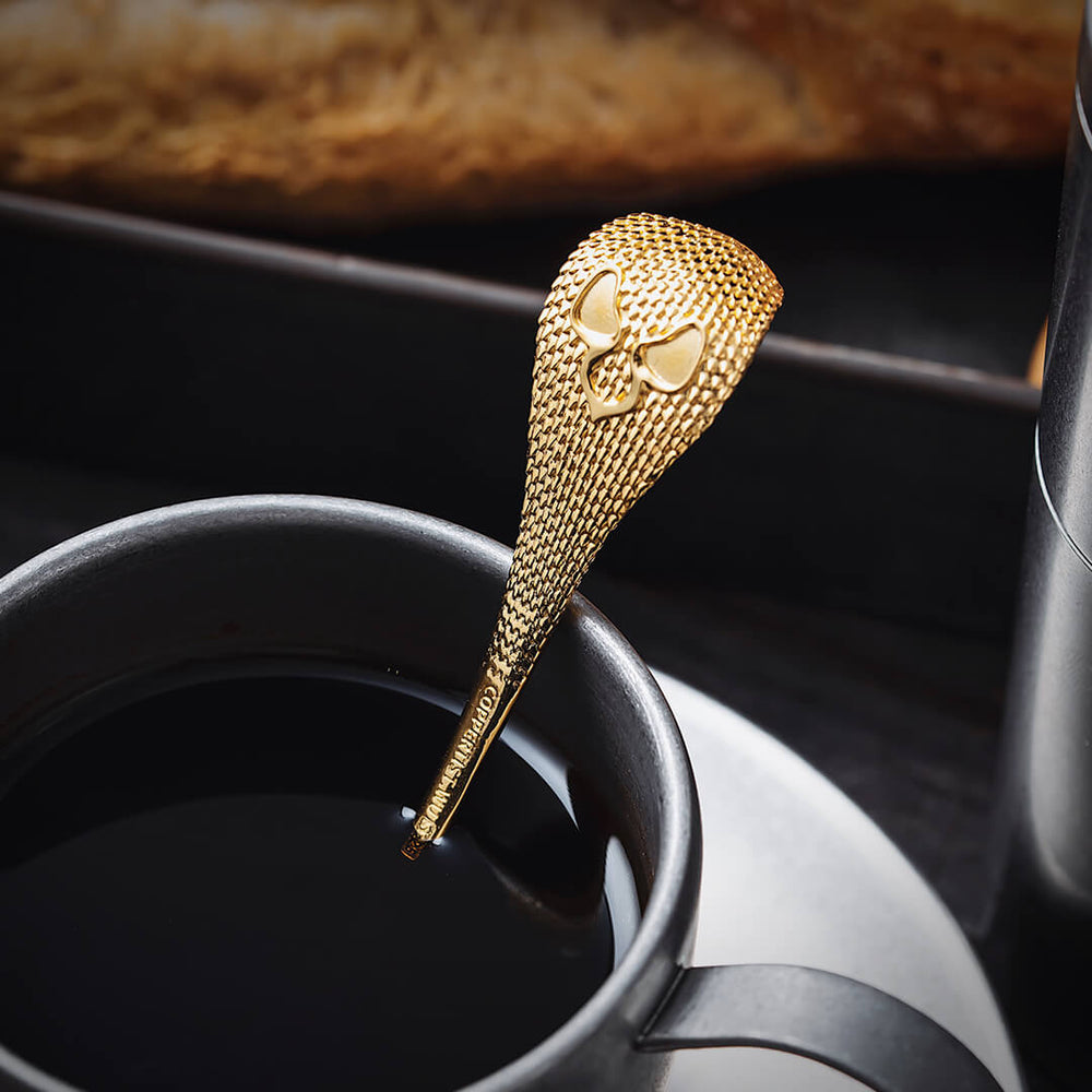 Unique Cobra Coffee Spoon Stirring spoon | Gold Vermeil – COPPERTIST.WU