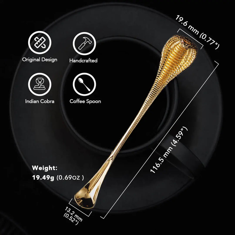 Unique Cobra Coffee Spoon Stirring spoon | Gold Vermeil – COPPERTIST.WU