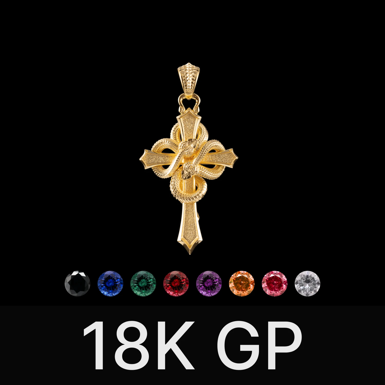Stunning Double Snake Cross Pendant | Gold Vermeil – COPPERTIST.WU