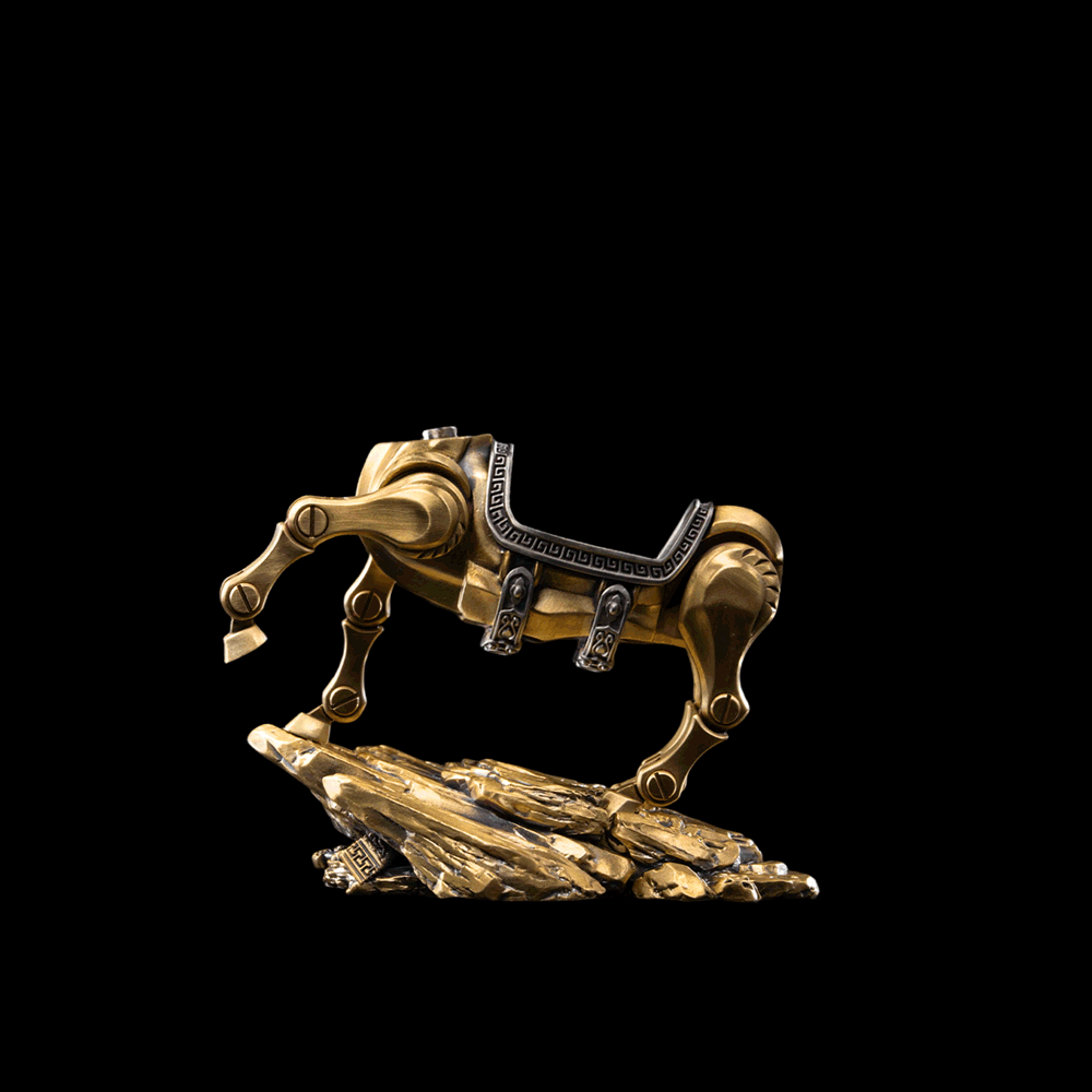Heroic Steed – Armored Metal Horse Sculpture Decor – COPPERTIST.WU