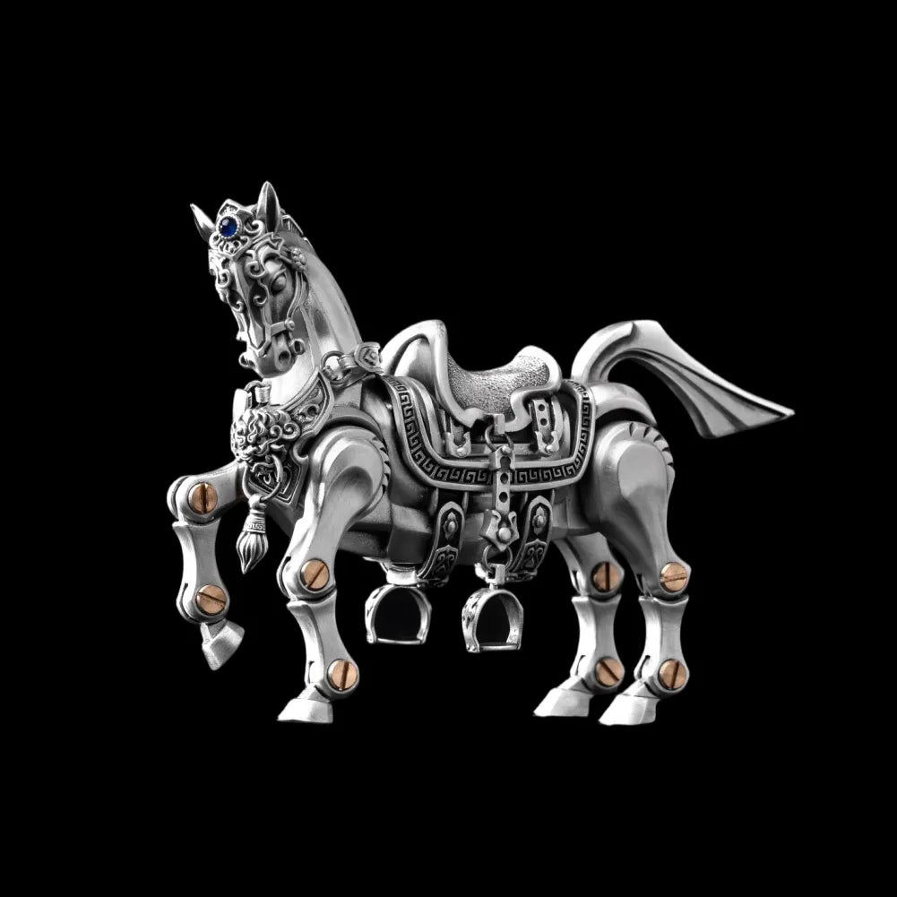 Heroic Steed – Armored Metal Horse Sculpture Decor – COPPERTIST.WU