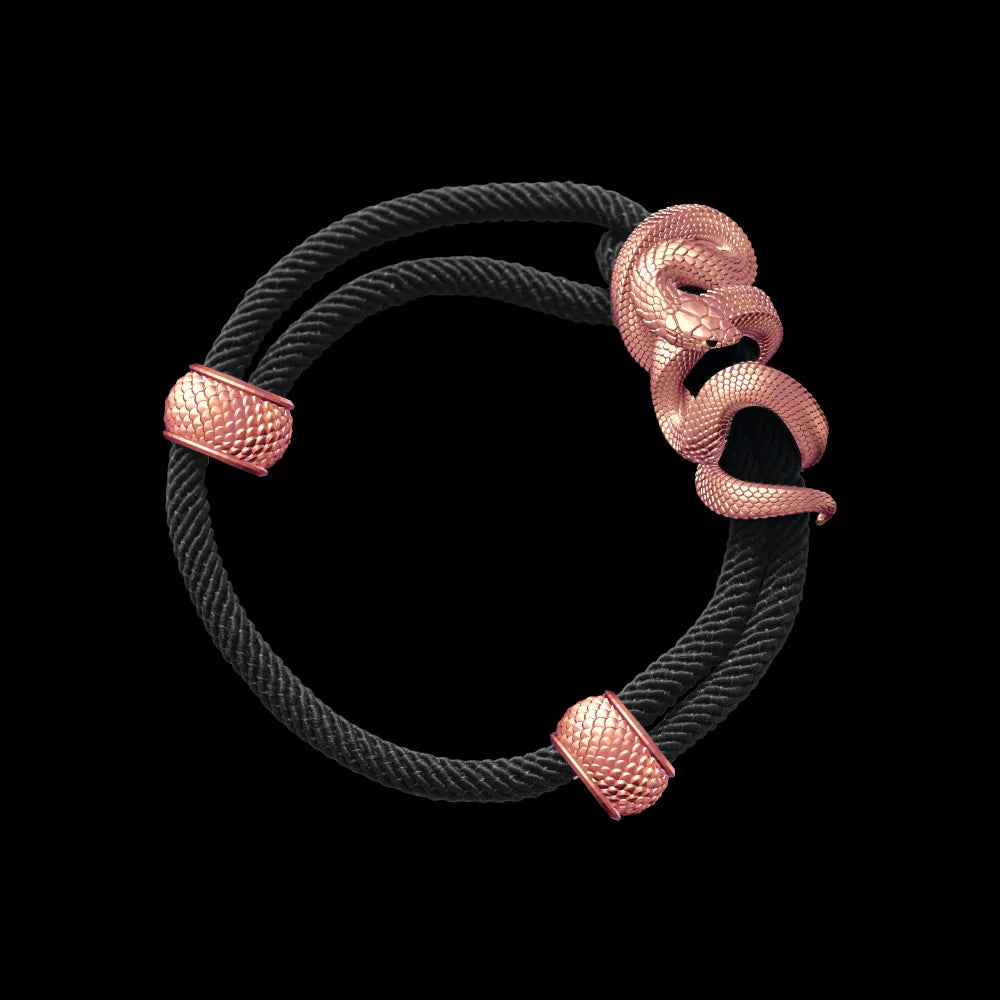Black Mamba Rope Bracelet – Adjustable Snake Jewelry – COPPERTIST.WU