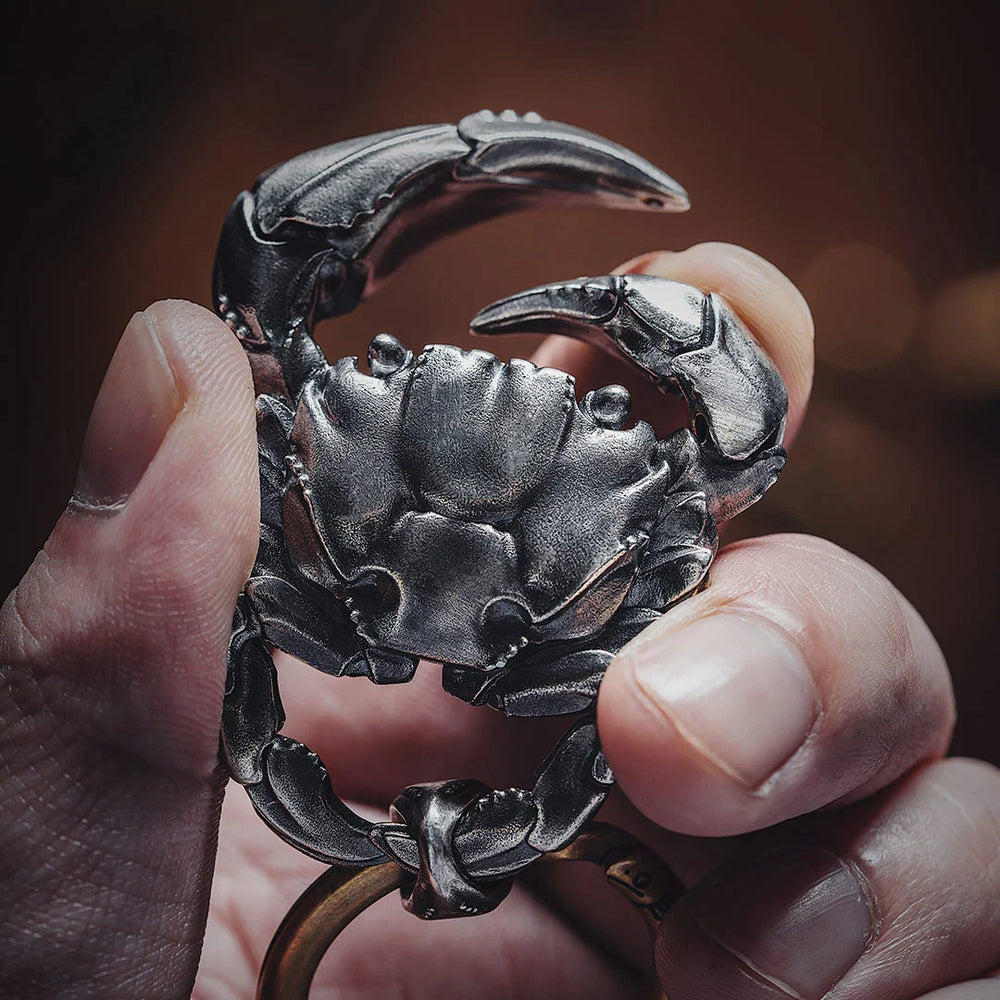 Crab Keychain | Oceanic Elegance | Silver Keychain – COPPERTIST.WU