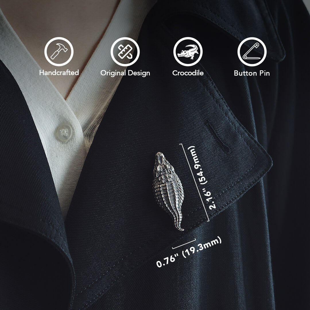 Unique Gold Vermeil Crocodile Brooch Snap Pin Jewelry – COPPERTIST.WU