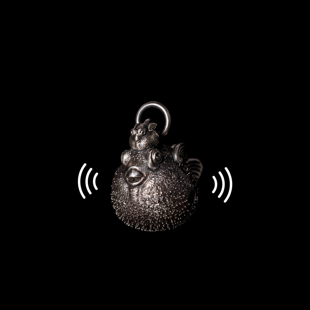 Charm Silver Puffer Fish Biker Bell Pendant – COPPERTIST.WU