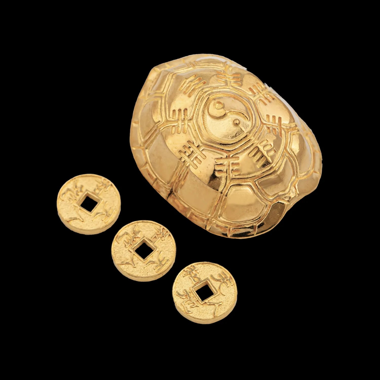 Versatile Turtle Shell and Ancient Coin Handpiece for Divination V12 ...