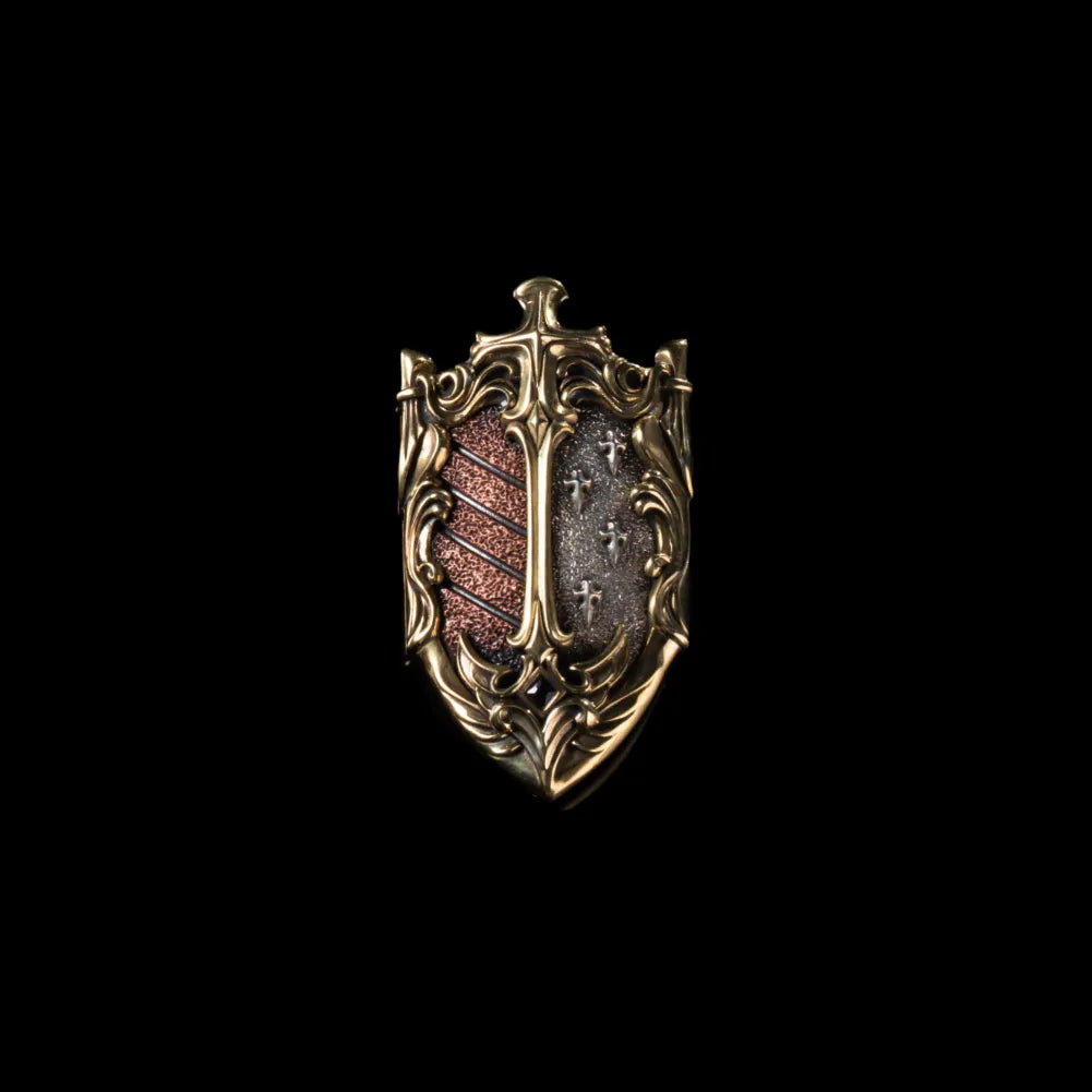 Handcrafted Ancient Large Shield | Crusader Knight Shield with Red Gem ...
