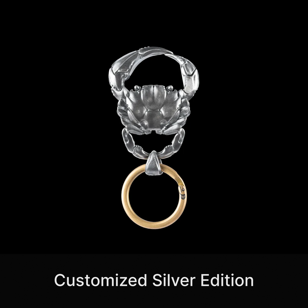 Crab Keychain | Oceanic Elegance | Silver Keychain – COPPERTIST.WU