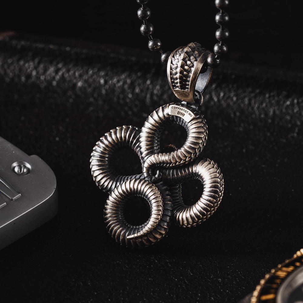 Oxidized Silver Double Snake Pendant – COPPERTIST.WU